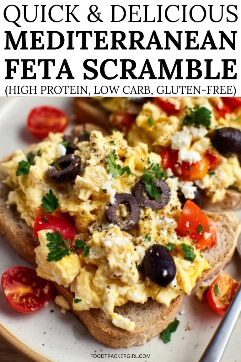 My Go-To Breakfast When I Need Sunshine: Mediterranean Feta Scramble! - Food Tracker Girl