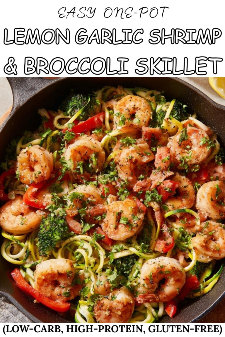 Easy 25-Minute ONE POT Garlicky Shrimp and Broccoli - Food Tracker Girl